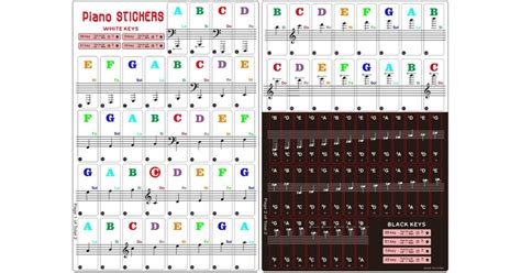 Removable Piano Keyboard Stickers For 88615449 Key
