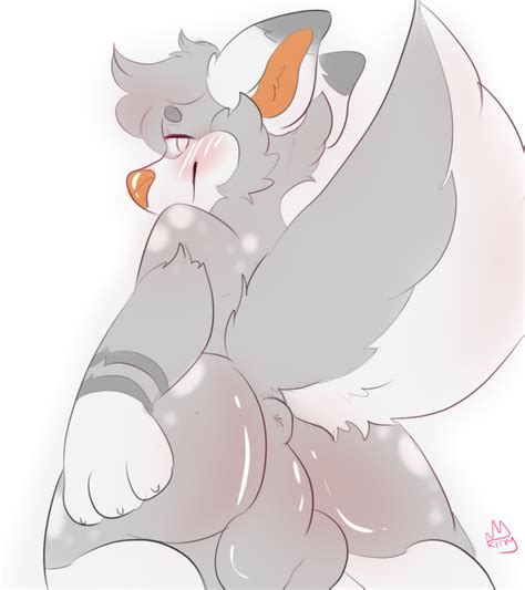 Rule 34 Anthro Anus Blush Canid Canine Canis Hand On Butt Hi Res