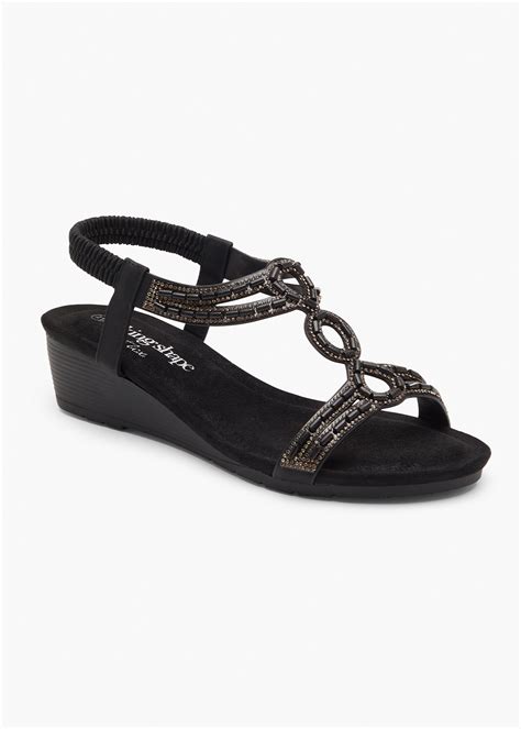 Shop Black Annette Bling Flex Sandal Comfortable Shoes Taking Shape Au
