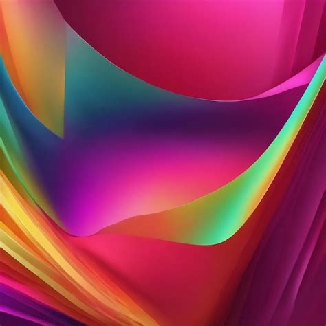 Premium Ai Image Colorful Gradient Prism Vibrant Background Curves