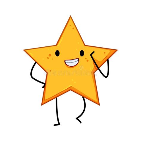 Funny Geometric Shape Character Cartoon Vector Illustration Stock