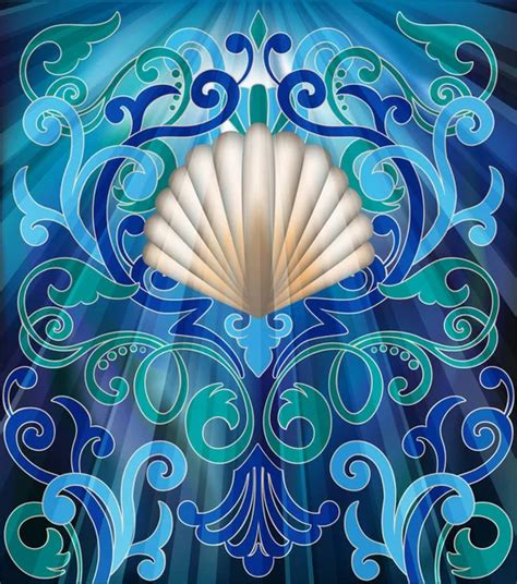 Underwater Wallpaper Seahorse Tropical Fish Seashell Vector Illustration Stock Vector By ©carodi