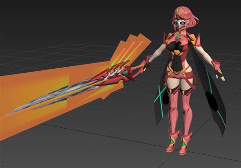 Xenoblade Chronicles 2 Pyra Sword Model Wip By Dsx8 On Deviantart