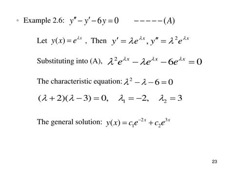 PPT Chapter Second Order Differential Equations PowerPoint Presentation ID