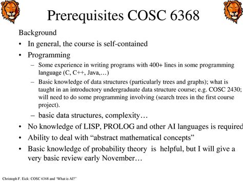 Cosc And What Is Ai Introduction To Ai Today And Th Ppt