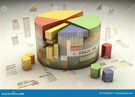Big Data Analytics Report Infographic With Graph And Chart On Abstract Background Stock Image