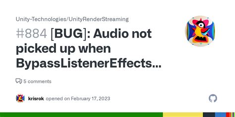 [bug] audio not picked up when bypasslistenereffects checked · issue