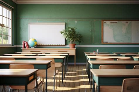 Premium Photo Interior Of Classroom Empty Education Concept