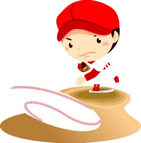 剛速球！早い球を投げるピッチャーイラスト｜野球スポーツ｜かわいいフリー素材、素材のプチッチ
