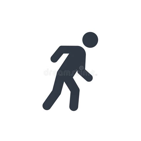 Silhouette Of A Stylized Human Figure Depicted In A Running Or Fast