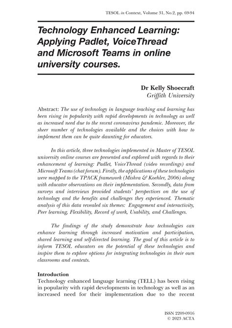 Pdf Teaching With Technology Putting The Enhanced Into Technology Enhanced Language