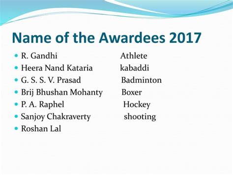 Dronacharya Award Ppt