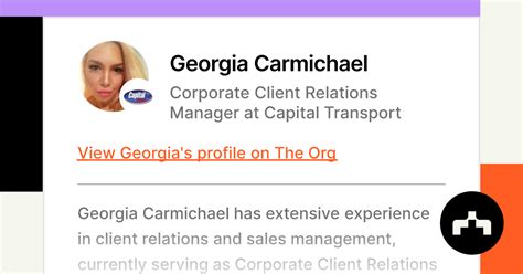 Georgia Carmichael Corporate Client Relations Manager At Capital Transport The Org