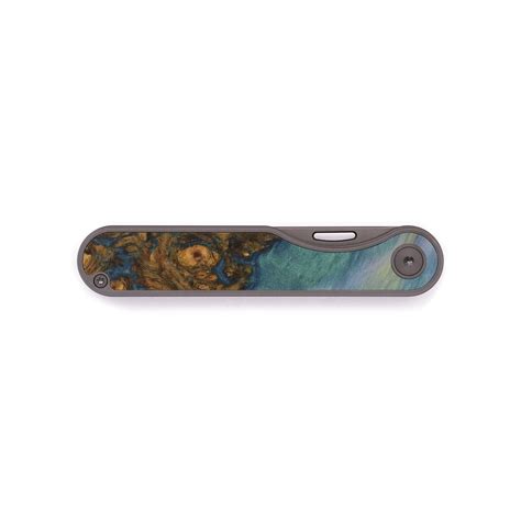 Minimalist Woodresin Pocket Knife Alphons Light Blue 529153