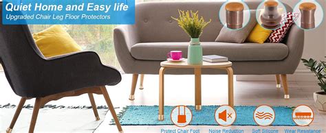 Pack Extra Large Chair Leg Floor Protectors For Hardwood Square Furniture Pads Thickened