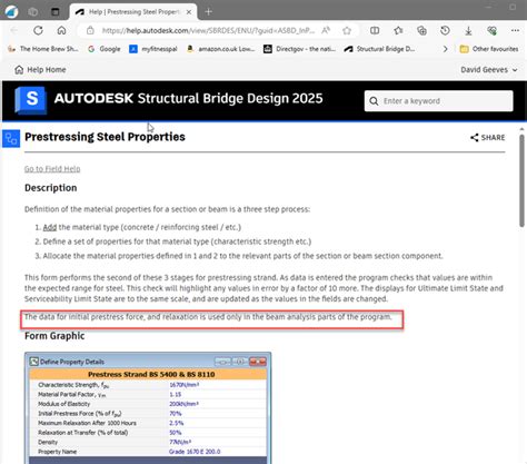 Prestress Force And Maximum Relaxation Autodesk Community