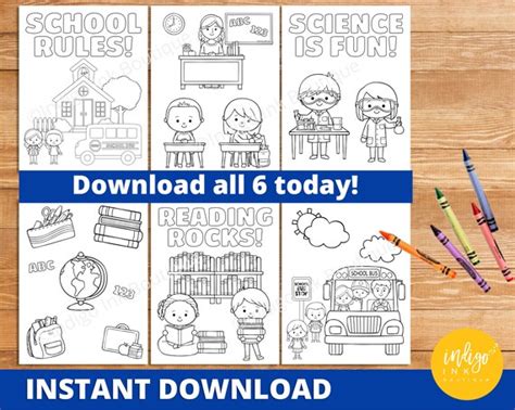 Classroom Rules Colouring Pages