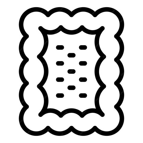 Premium Vector Cracker Icon Outline Vector Food Biscuit Square Cake