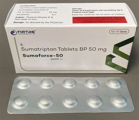 Sumaforce Sumatriptan 50mg Tablets At ₹ 150strip Pain Killers In