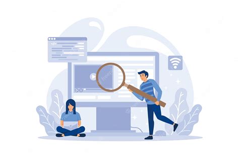 Premium Vector Engineer Team At Project Development Template For