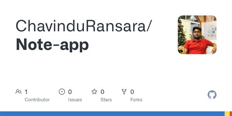 GitHub ChavinduRansara Note App