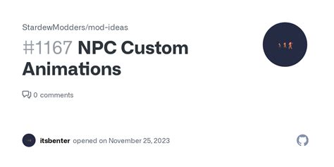 Npc Custom Animations · Issue 1167 · Stardewmoddersmod Ideas · Github