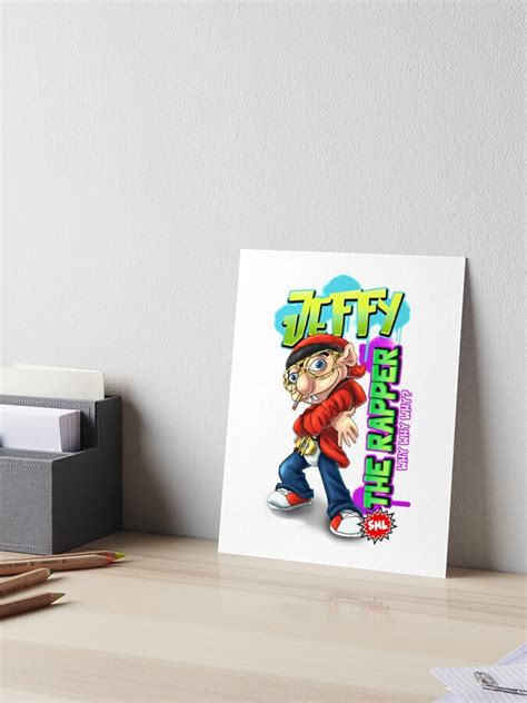 Jeffy The Rapper Funny SML Character Art Board Print For Sale By NorthWallDecor Redbubble
