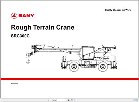 Sany Rough Terrain Crane SRC300C Electrical Hydraulic Diagrams