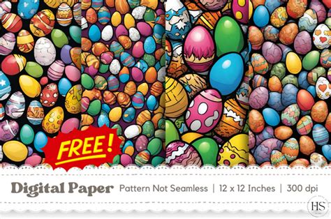 4 Freebie Spring Colorful Easter Eggs Graphic By Heyv Studio Creative
