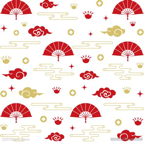矢量中国风节日扇子祥云元素设计图广告设计广告设计设计图库昵图网