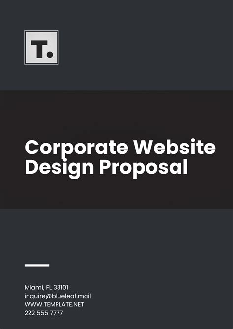 Free Corporate Website Design Proposal Template To Edit Online