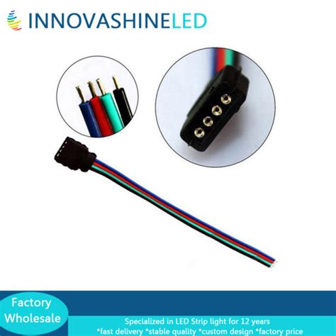 Pin Led Rgb Female Connector Male Female Plug Header End Connectors Wire Cable For Led Strip