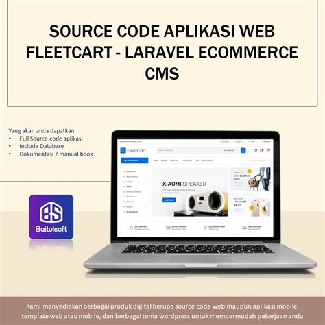 jual source code aplikasi web fleetcart laravel ecommerce cms