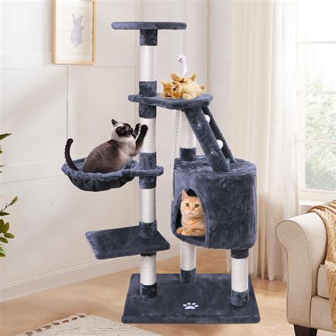 Cat Tree Scratching Post Scratcher Tower Condo House Furniture Wood 12
