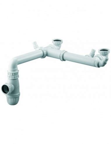 Tubulure gain de place 2 cuves siphon déporté Valentin