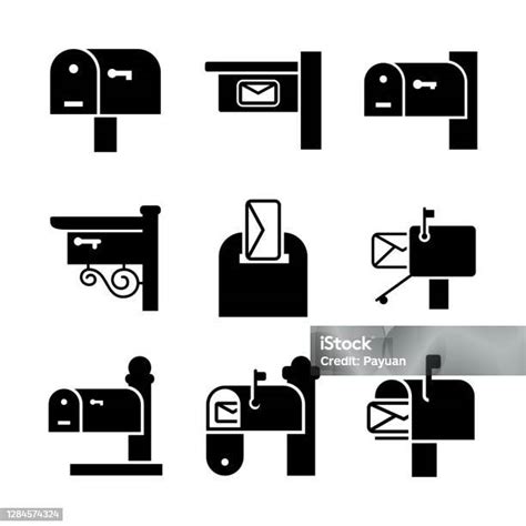 郵箱圖示集 字形樣式設計向量圖形及更多符號圖片 符號 E Mail Inbox 互聯網 Istock