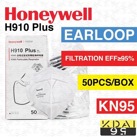 Honeywell H910plus 50pcs Respirator Kn95 Mask Pm25 Face Mask Earloop