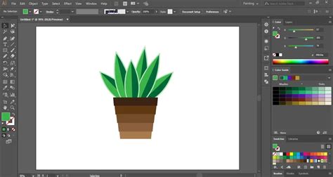Flat Potted Plant In Adobe Illustrator Adobe Tutorial