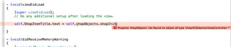 Objective C Ios Property Not Found On Object Of Type When
