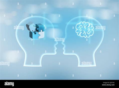 Doctor Working Mental Health Day Brain Jigsaw Puzzle Pieces Of A Head