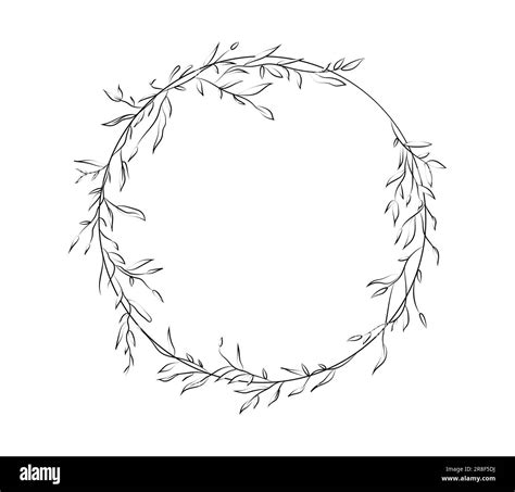 Floral Circular Frame Stock Vector Image And Art Alamy