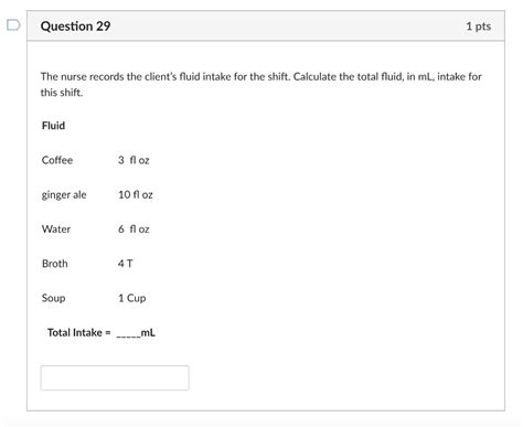 Solved Question 29 1 Pts The Nurse Records The Clients