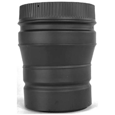 Selkirk Double Wall Stove Pipe Increaser Black Steel 6 In To 7 In