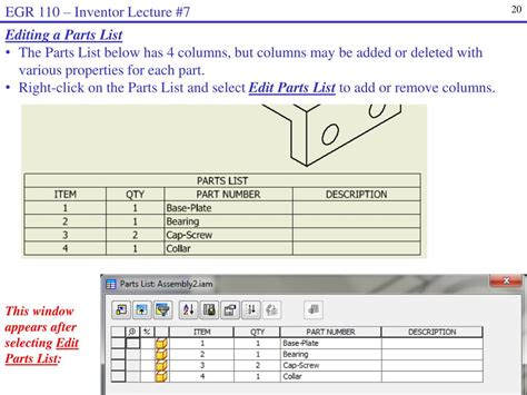 Ppt Egr 110 Inventor Lecture 7 Powerpoint Presentation Free