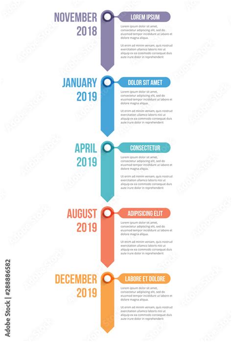 Timeline Infographics Vector De Stock Adobe Stock