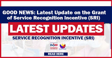 Latest Update On The 2024 Service Recognition Incentive Sri Deped