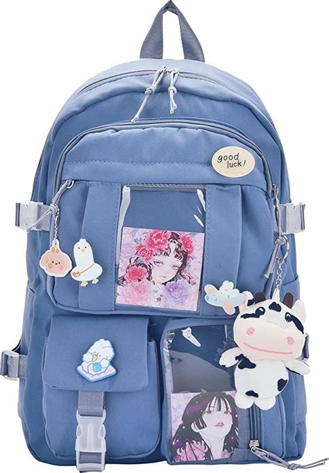 Ggoob Kawaii Backpack With Pins Kawaii School Backpack Cute Aesthetic Backpack Cute Kawaii