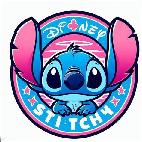 Logo Stitch Pegatinas Bonitas Logotipo De Disney Stitch De Disney