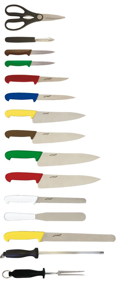 15 Piece Colour Coded Knife Set Knife Case Andy Catering Equipment