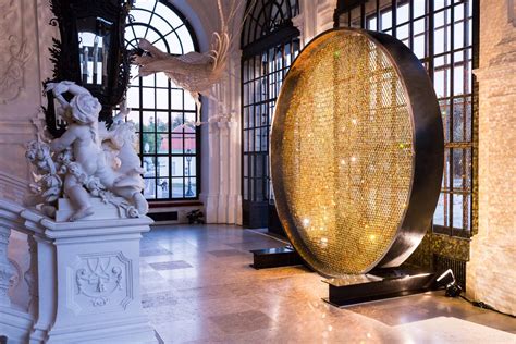 Disc Of 8 000 Swarovski Crystals Installed At Baroque Viennese Palace